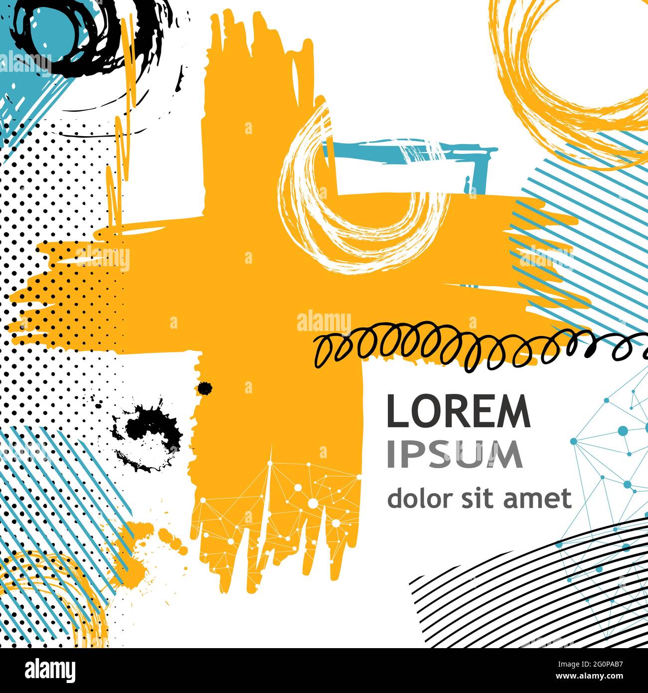 Abstract background for text. With handmade items. Vector illustration ...