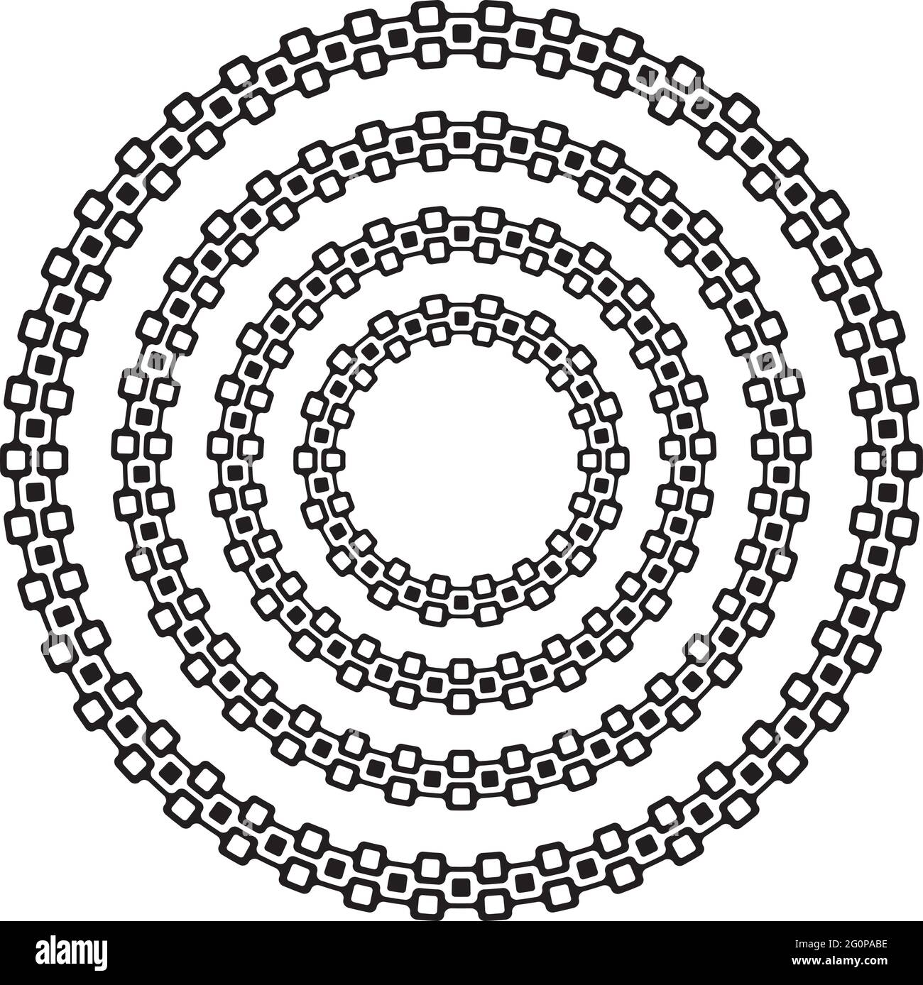 Round circular Ipanema style border frame in a range of sizes Stock ...