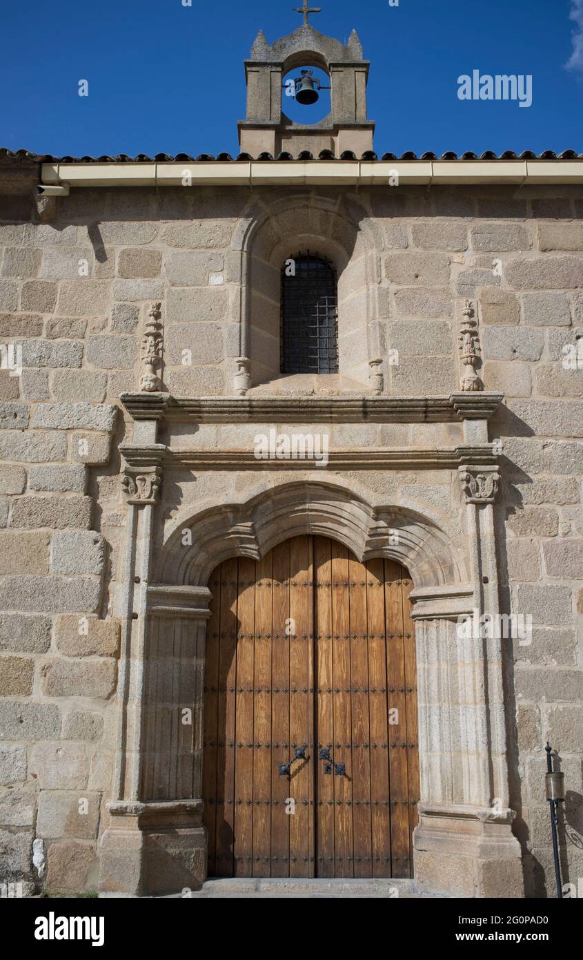 Baroque doorway of Santa Eulalia Basilica in Merida. A showcase of the ...