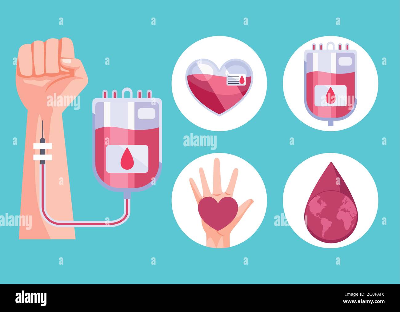 five blood donor icons Stock Vector Image & Art - Alamy