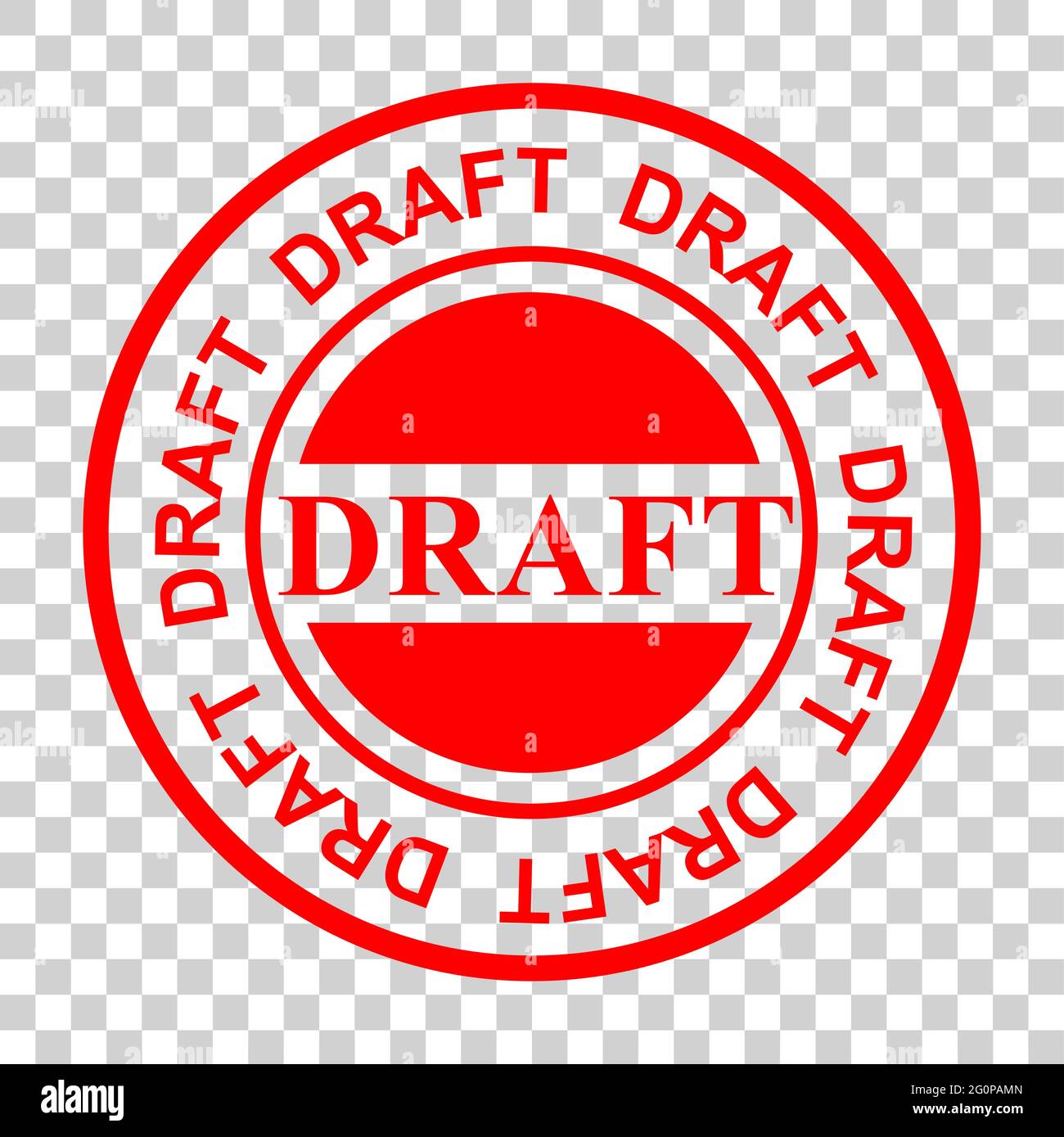 Simple Style Red Circle Rubber stamp, draft, at at tranparent effect ...