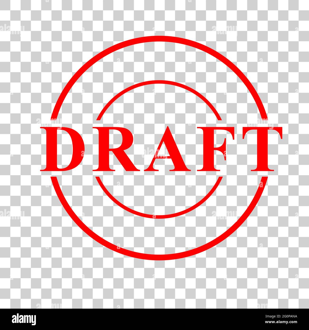 Simple Style Red Circle Rubber stamp, draft, at at tranparent effect ...