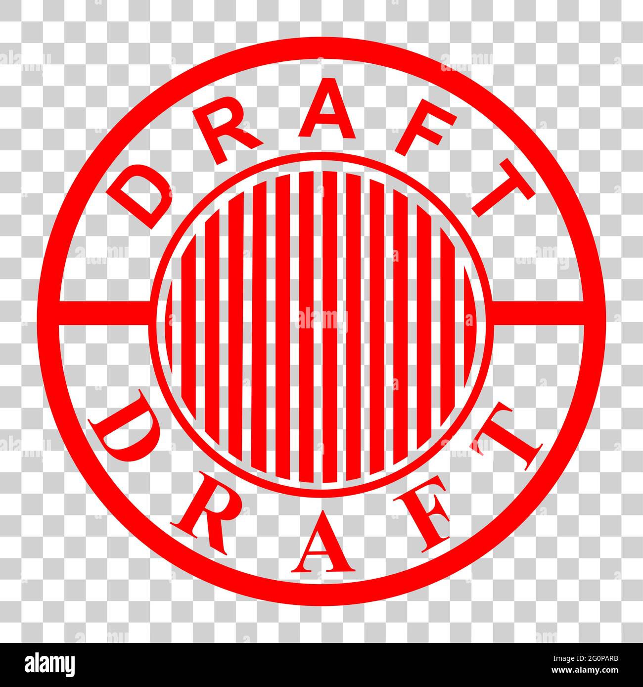 Simple Style Red Circle Rubber stamp, draft, at at tranparent effect ...