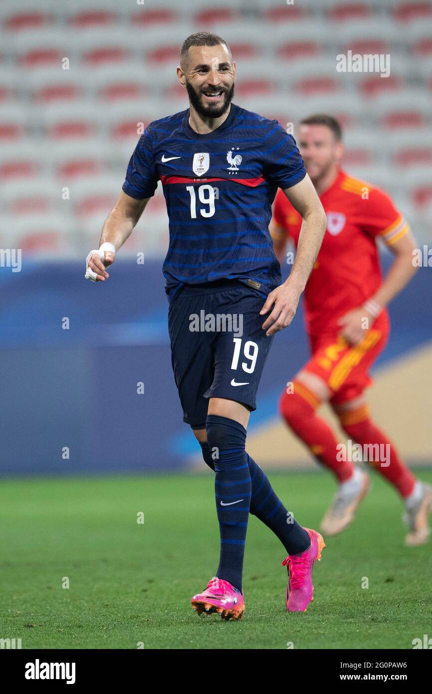 Nice, France. June 2, 2021 Karim Benzema of France in action during the ...