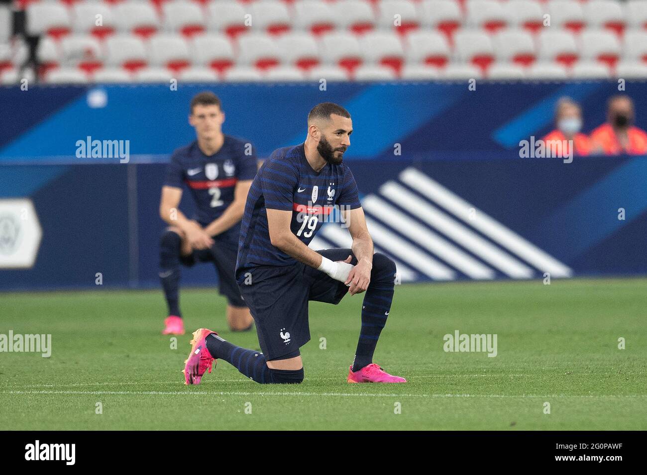 Nice, France. June 2, 2021 Karim Benzema of France in action during the ...