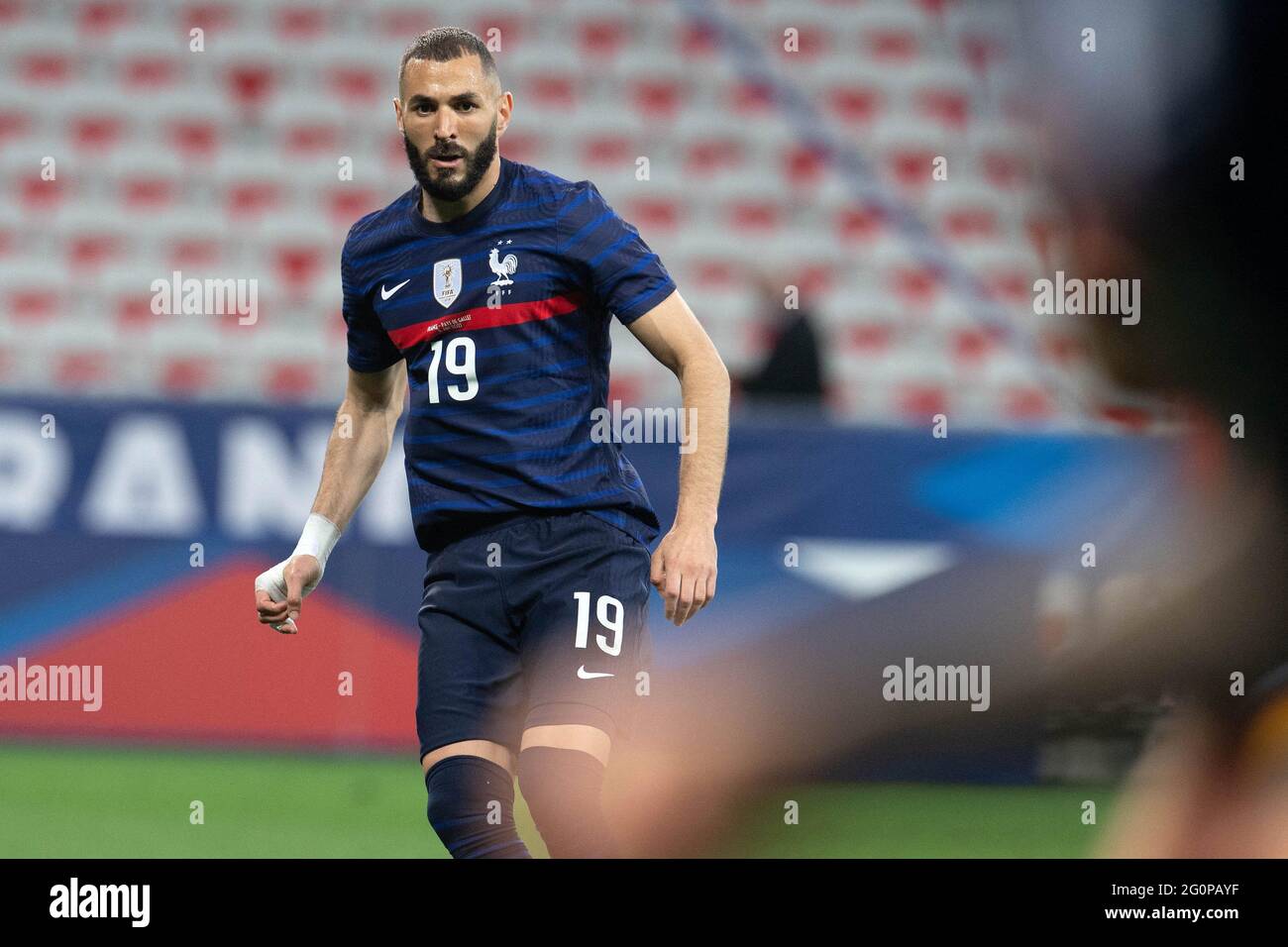 Nice, France. June 2, 2021 Karim Benzema of France in action during the ...