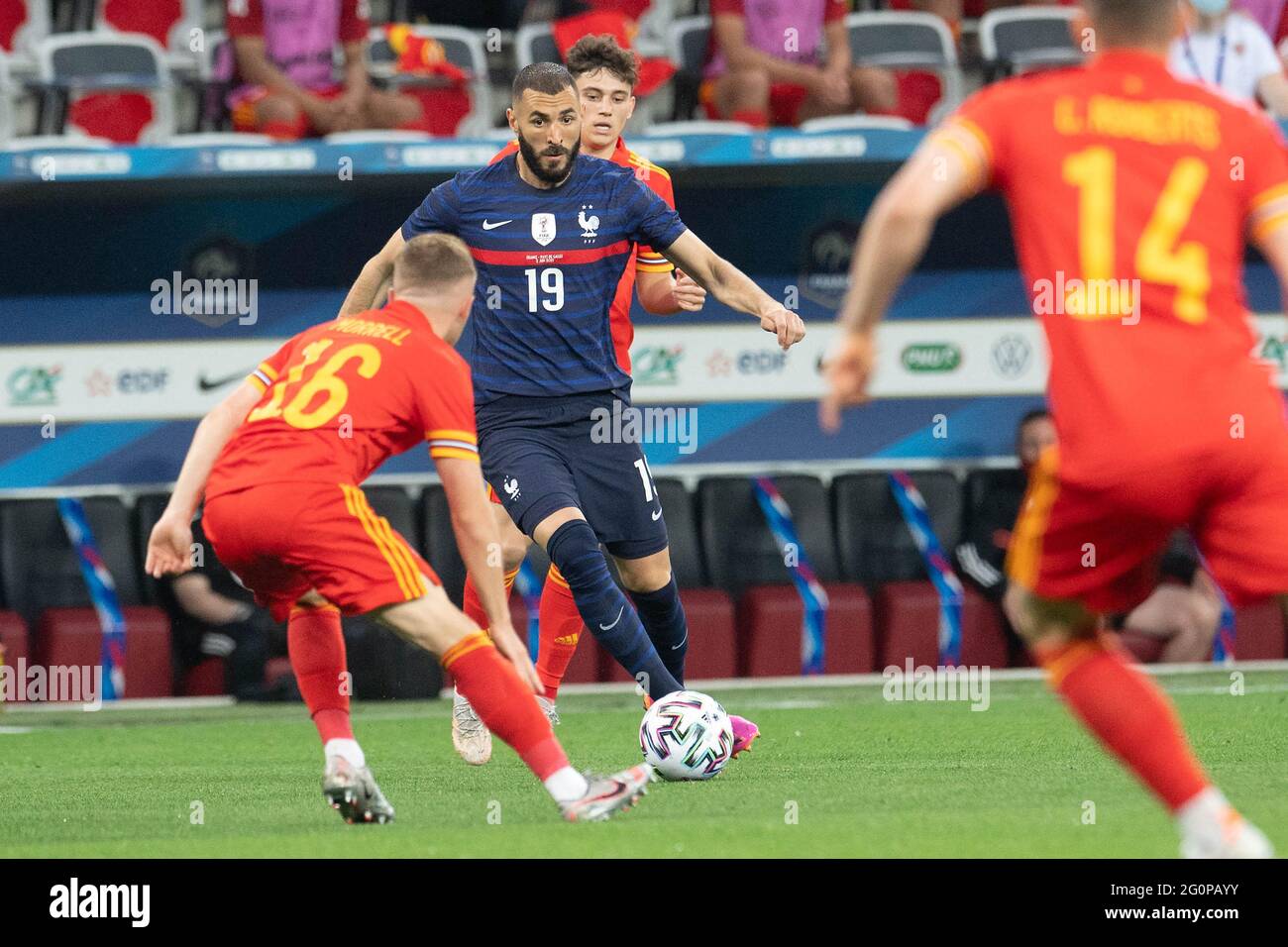 Nice, France. June 2, 2021 Karim Benzema of France in action during the ...