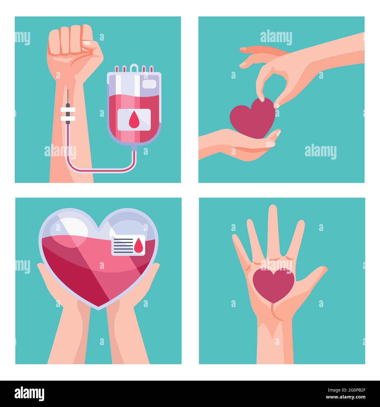 four blood donor icons Stock Vector Image & Art - Alamy