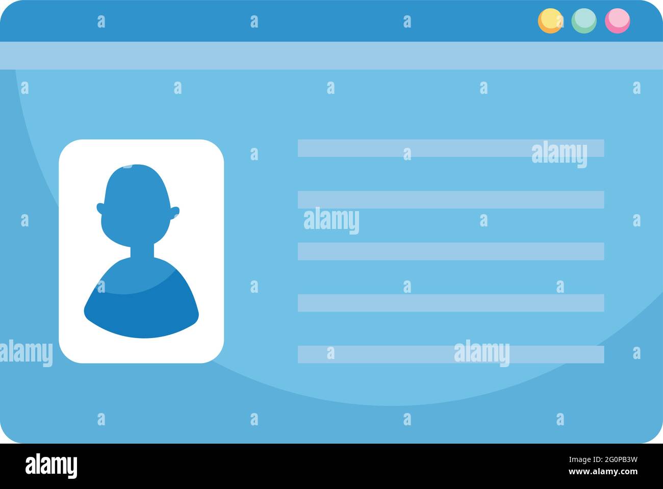 person profile browser window icon Stock Vector Image & Art - Alamy