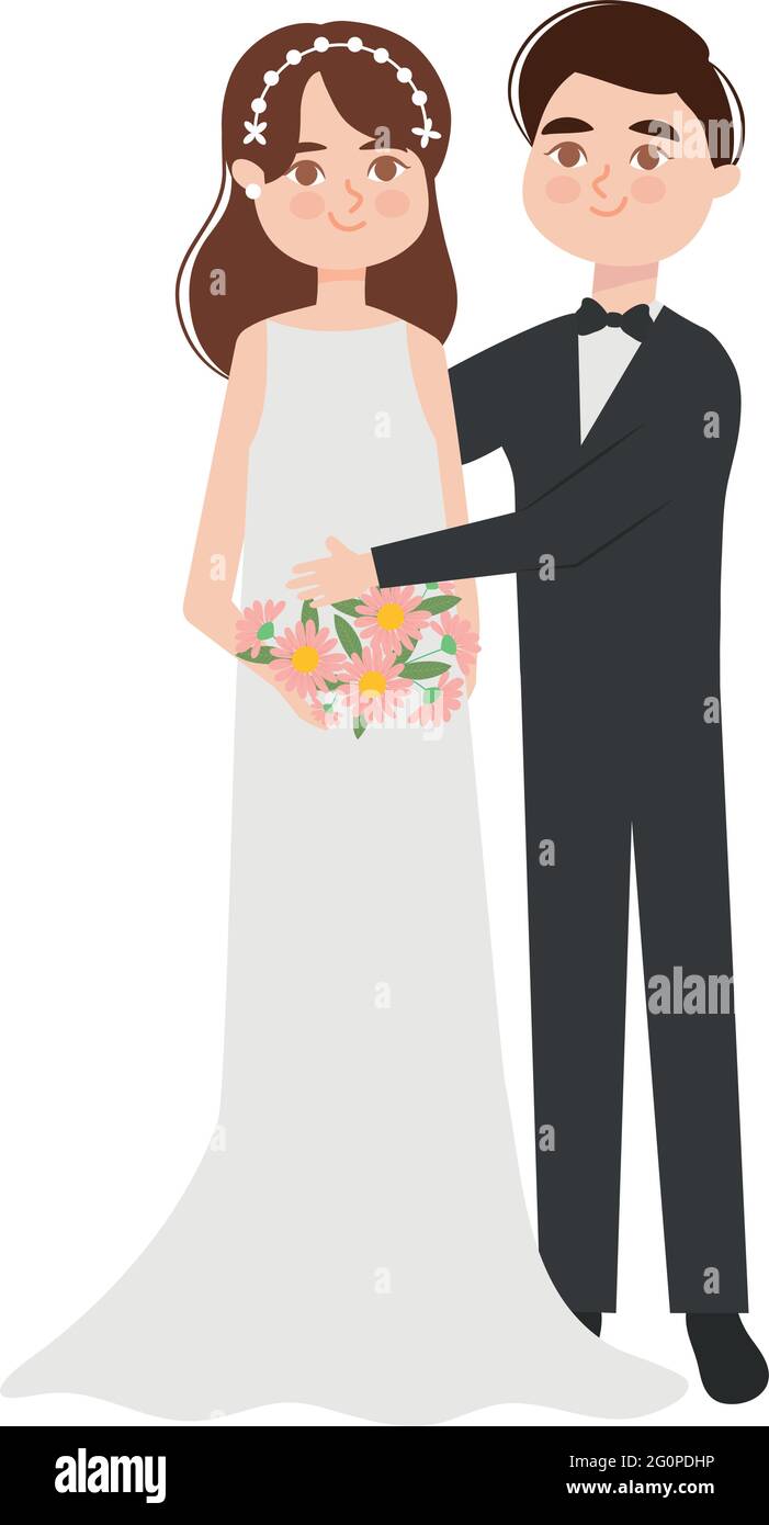 Standing bride Stock Vector Images - Alamy