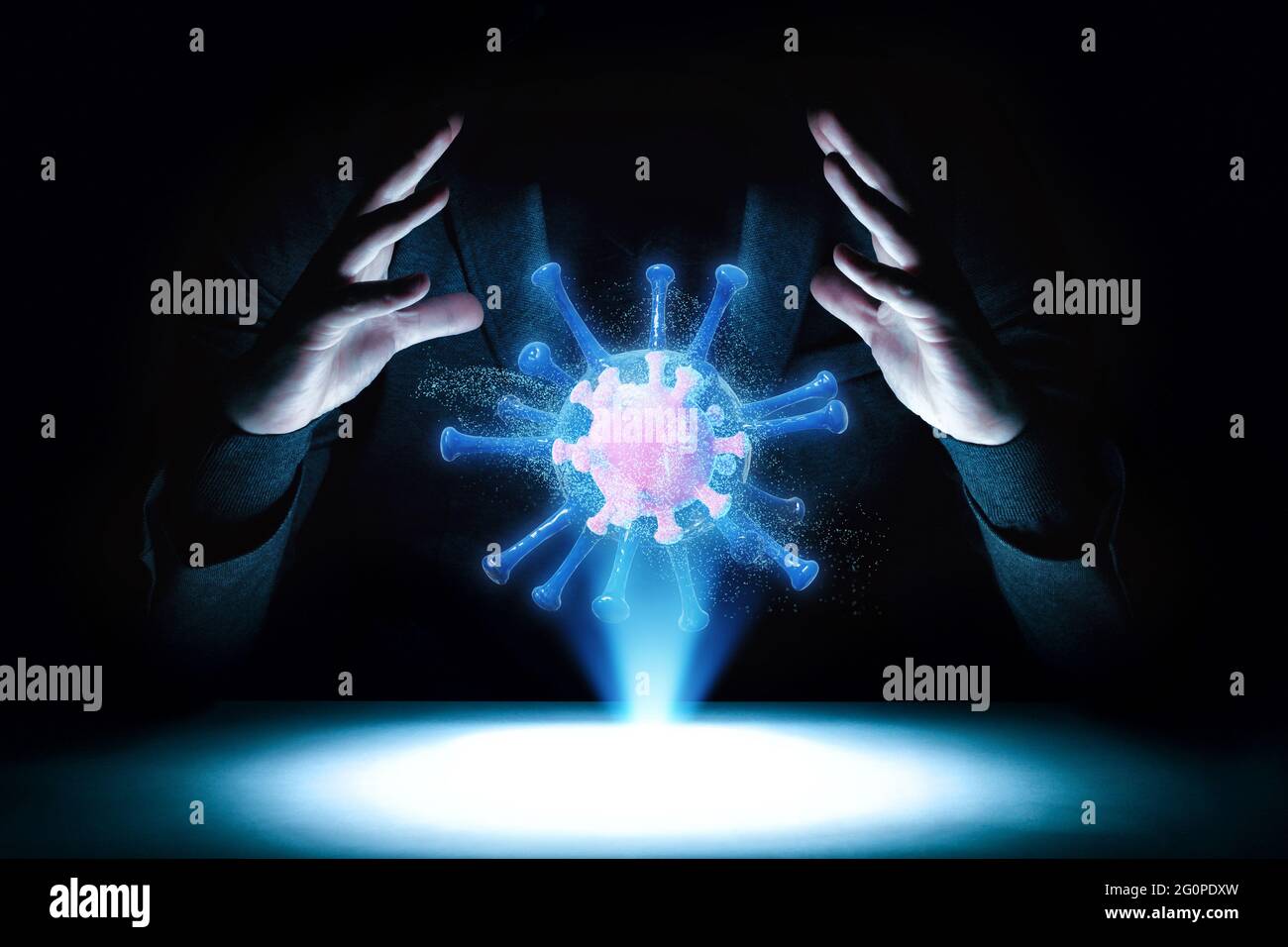 Dangerous corona virus, SARS pandemic risk concept. 3D illustration ...