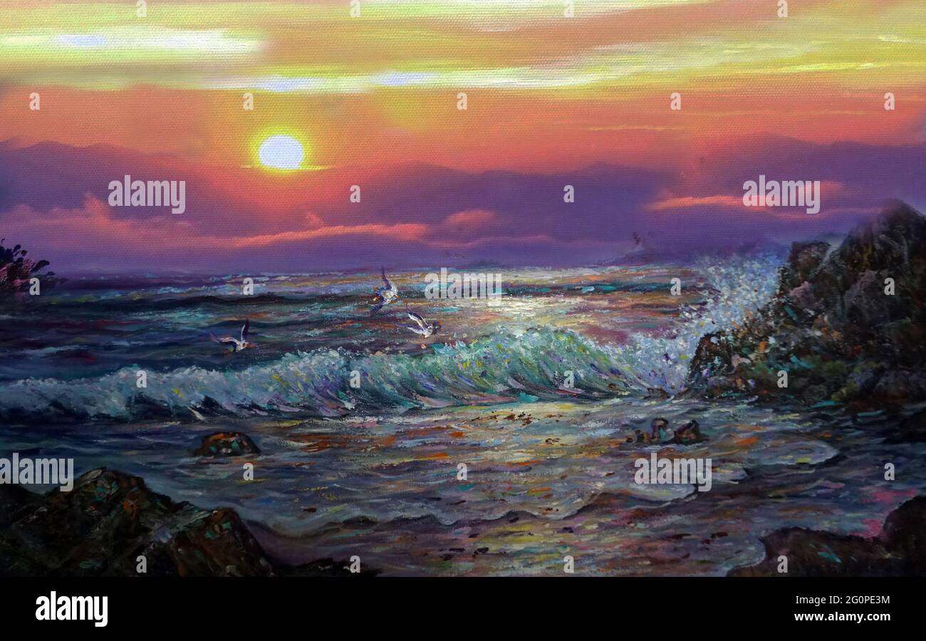 Seascape paintings hi-res stock photography and images - Alamy