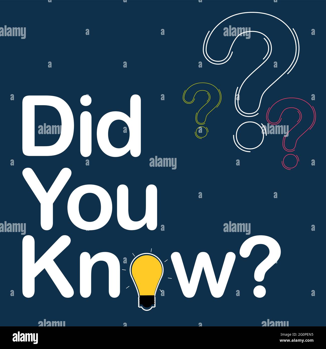 Did you know interesting fact background. Vector Illustration Stock ...