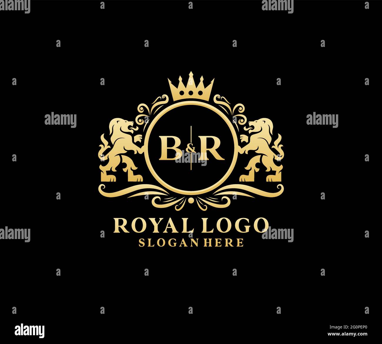 Br lion logo Stock Vector Images - Alamy