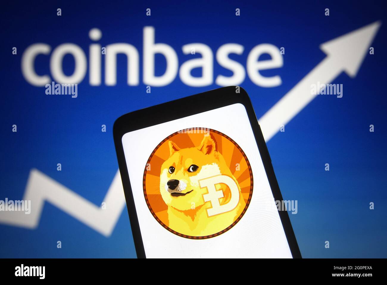 Ukraine. 02nd June, 2021. In this photo illustration a Dogecoin ...
