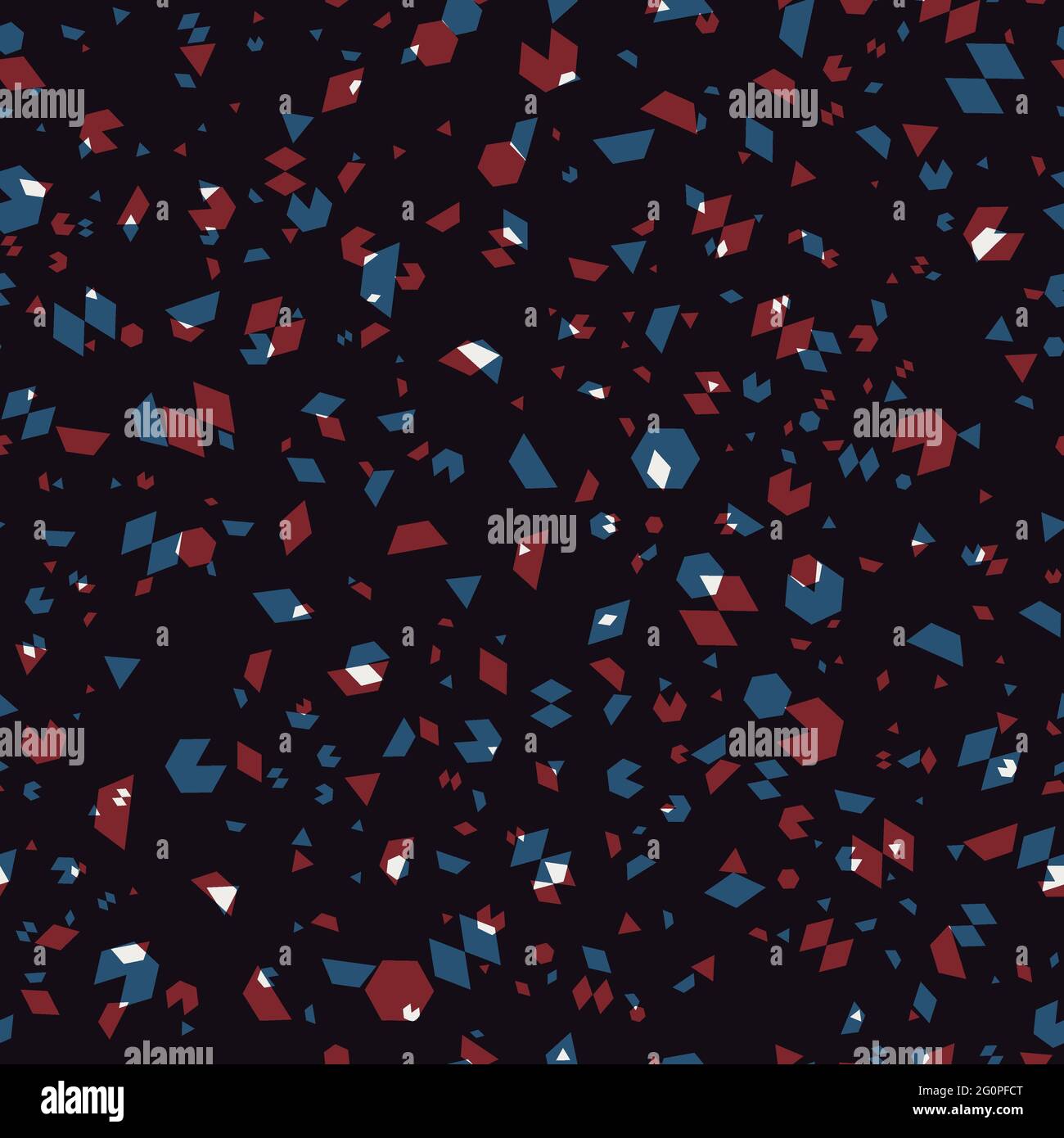 Seamless geo pattern in red blue black white Stock Photo - Alamy
