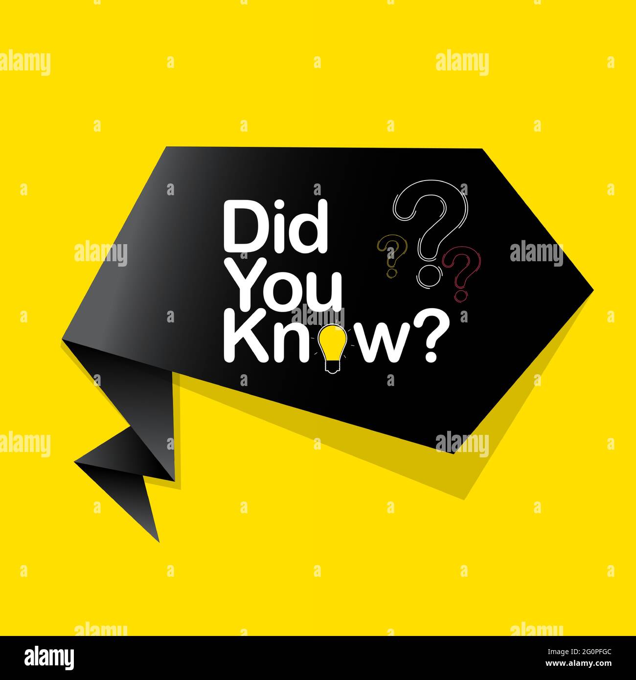 Did you know interesting fact background. Vector Illustration Stock ...