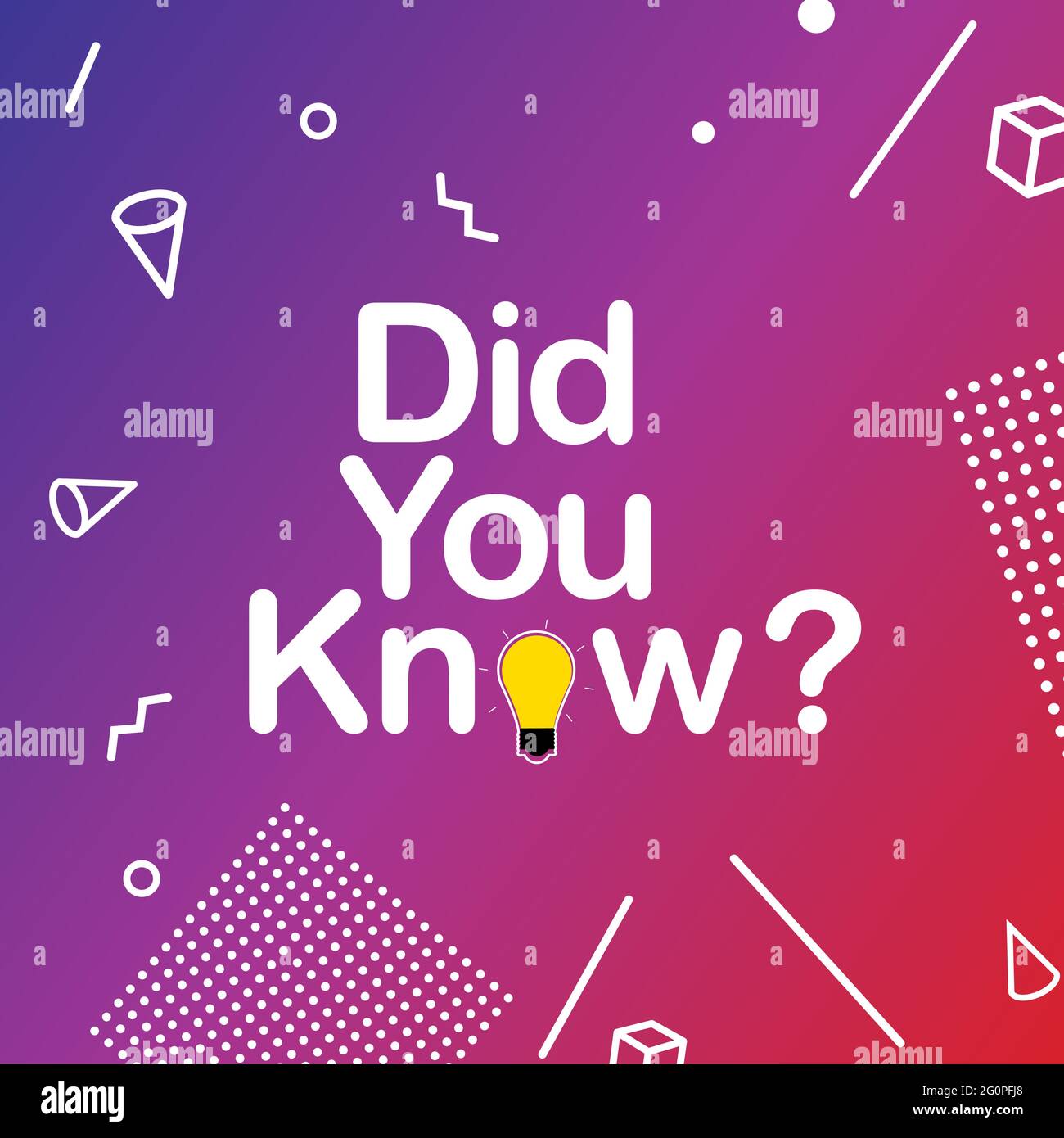 Did you know interesting fact background. Vector Illustration Stock ...