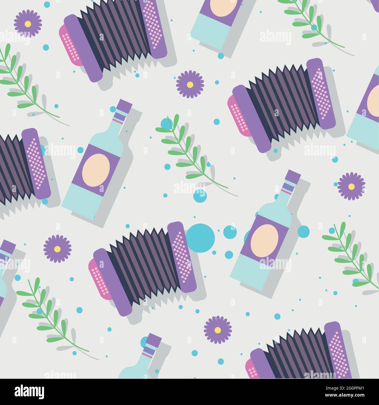 Russian accordions and vodka pattern Stock Vector Image & Art - Alamy