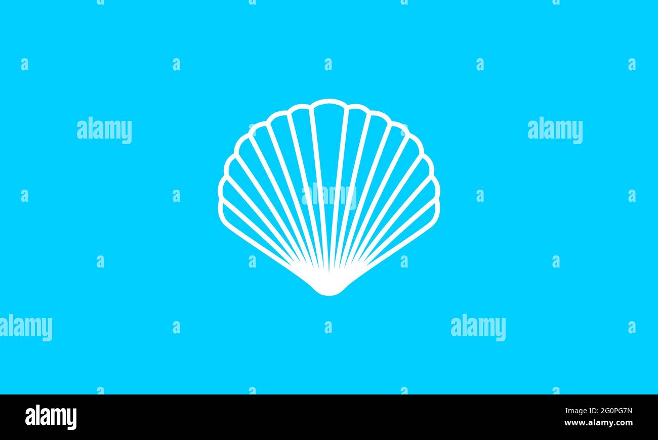 simple lines sea shell logo symbol icon vector graphic design ...