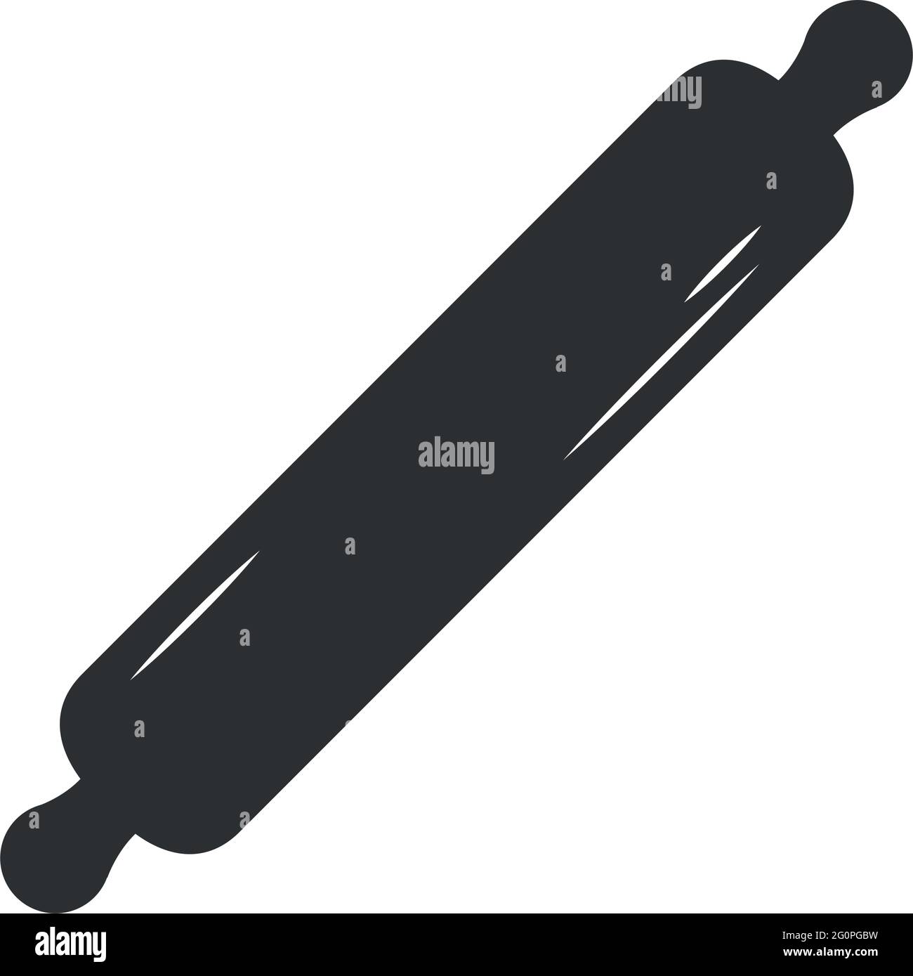 rolling pin on white background Stock Vector Image & Art - Alamy