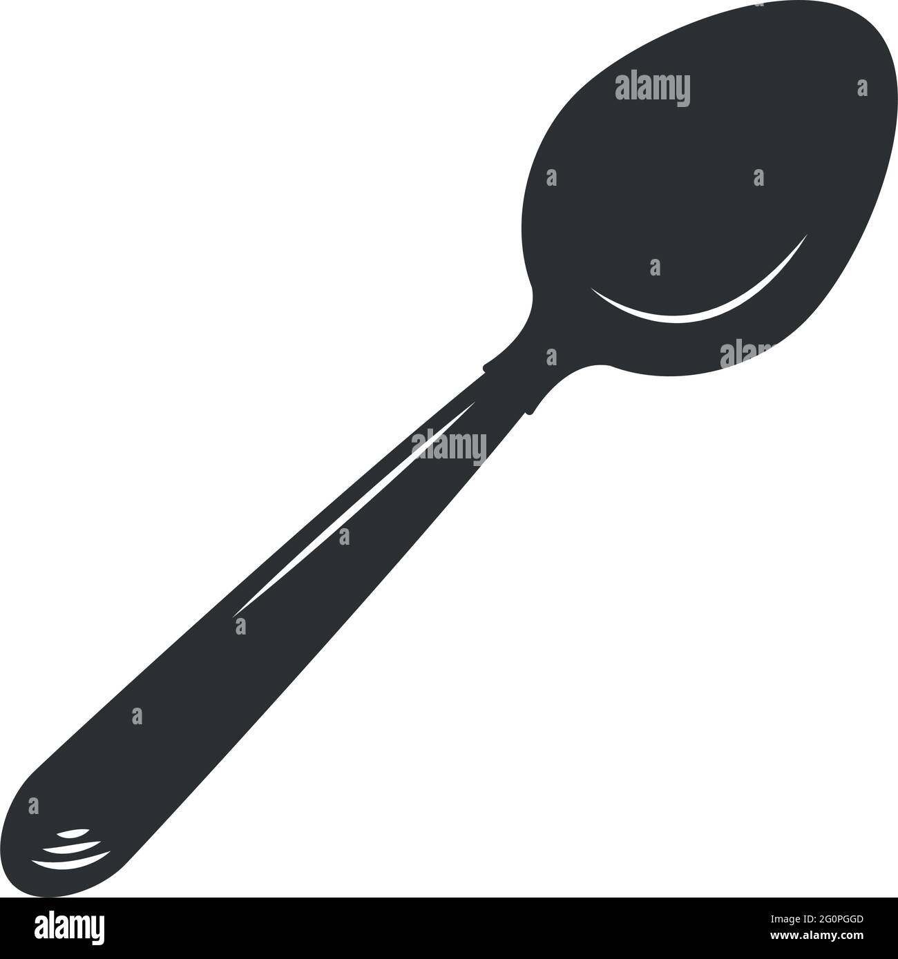 spoon icon on white background Stock Vector Image & Art - Alamy