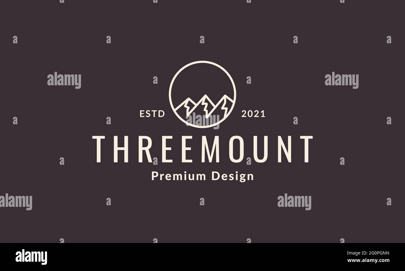 Three peak mountain Stock Vector Images - Alamy