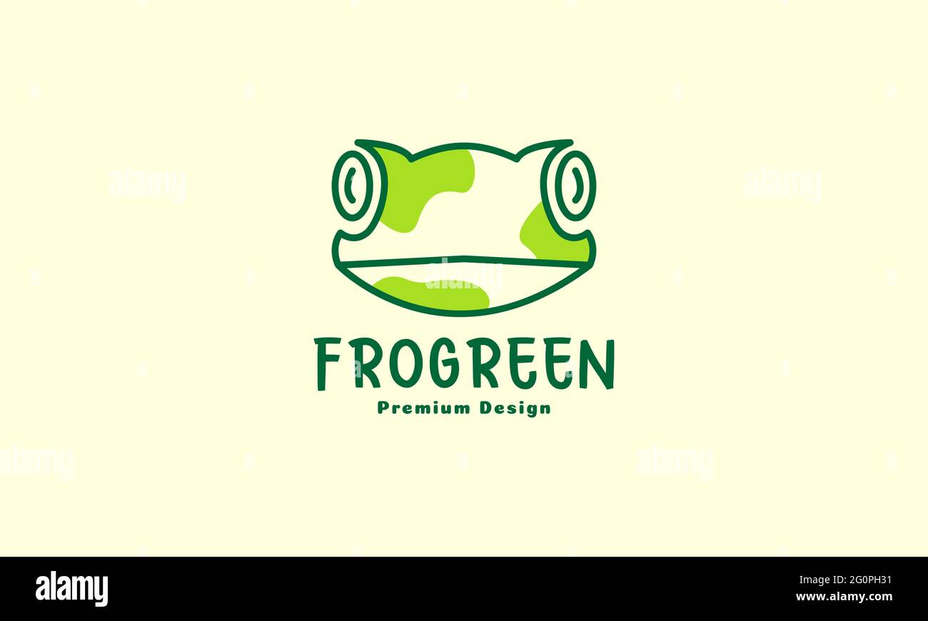 Simple frog art logo design hi-res stock photography and images - Alamy