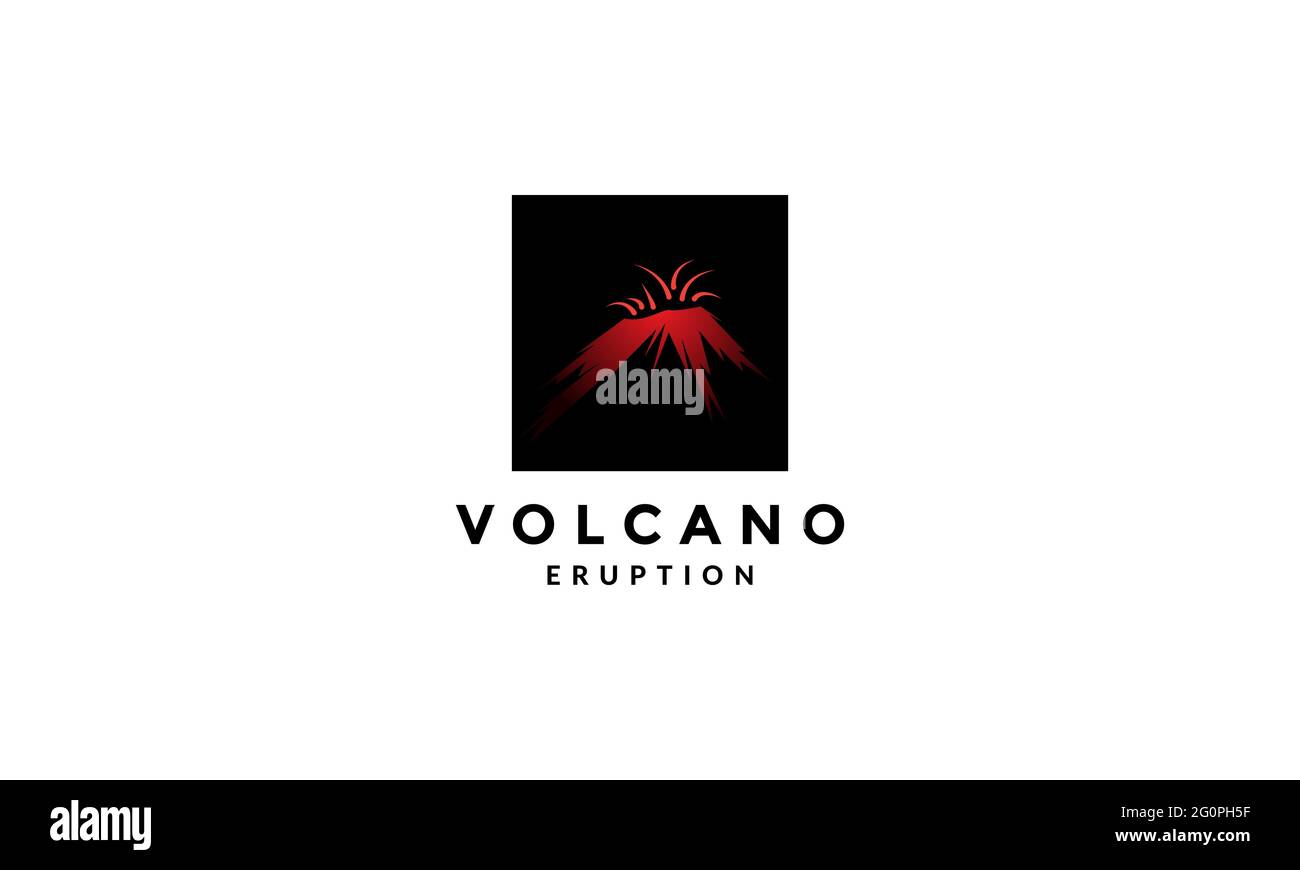 Volcano illustration Cut Out Stock Images & Pictures - Alamy