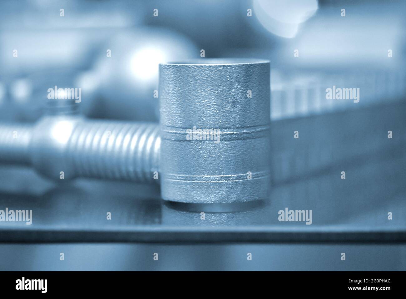 Object printed on metal 3d printer. A model created in a laser ...