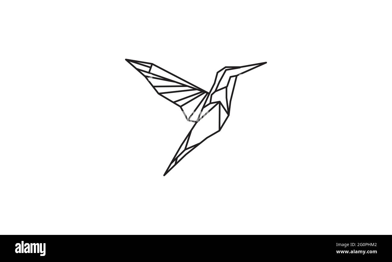 Geometric humming bird logo Cut Out Stock Images & Pictures - Alamy