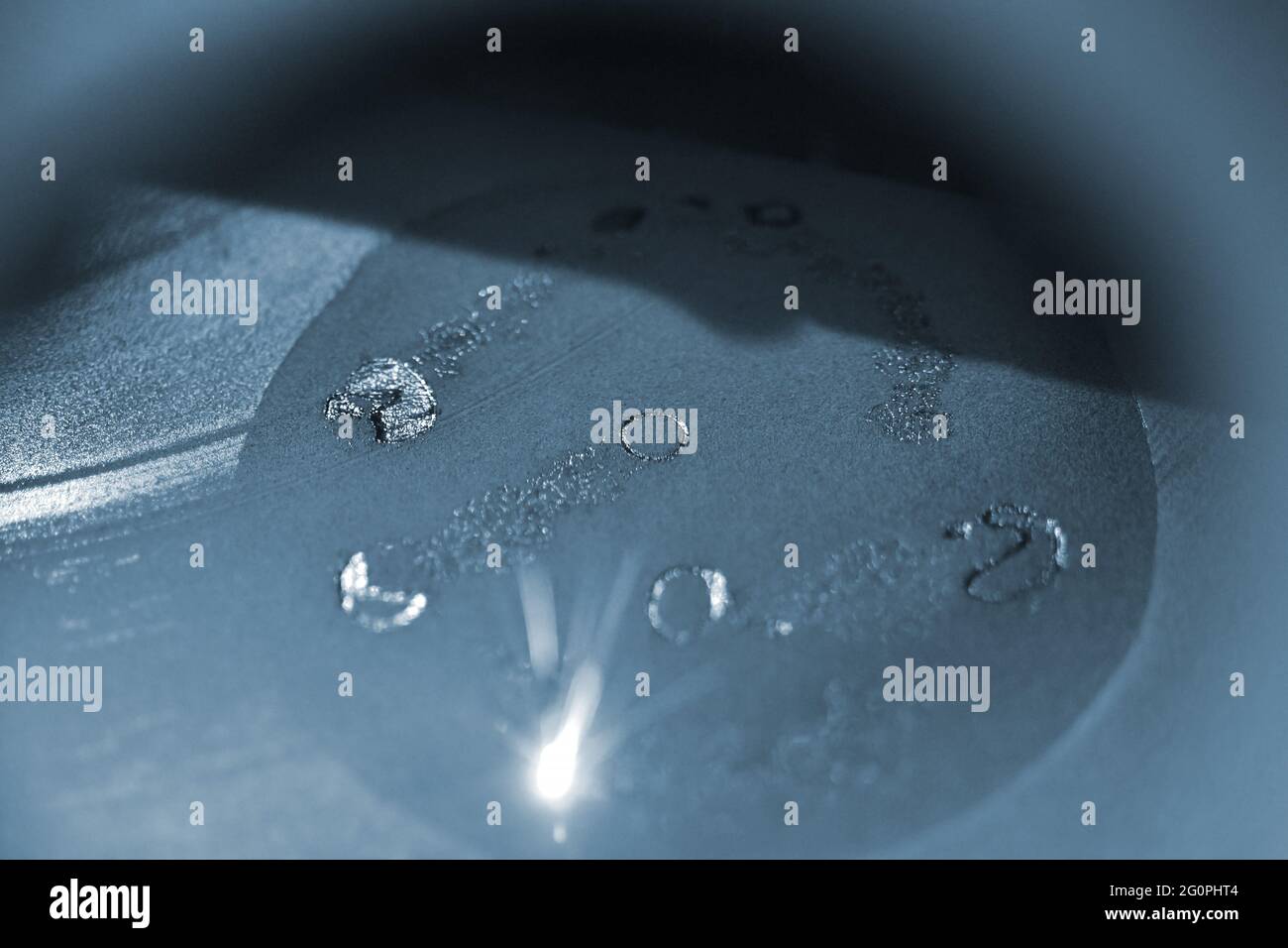 Laser sintering machine for metal. 3D printer printing metal Stock ...