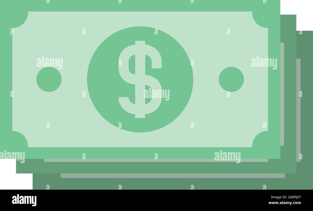 money bills on white background Stock Vector Image & Art - Alamy