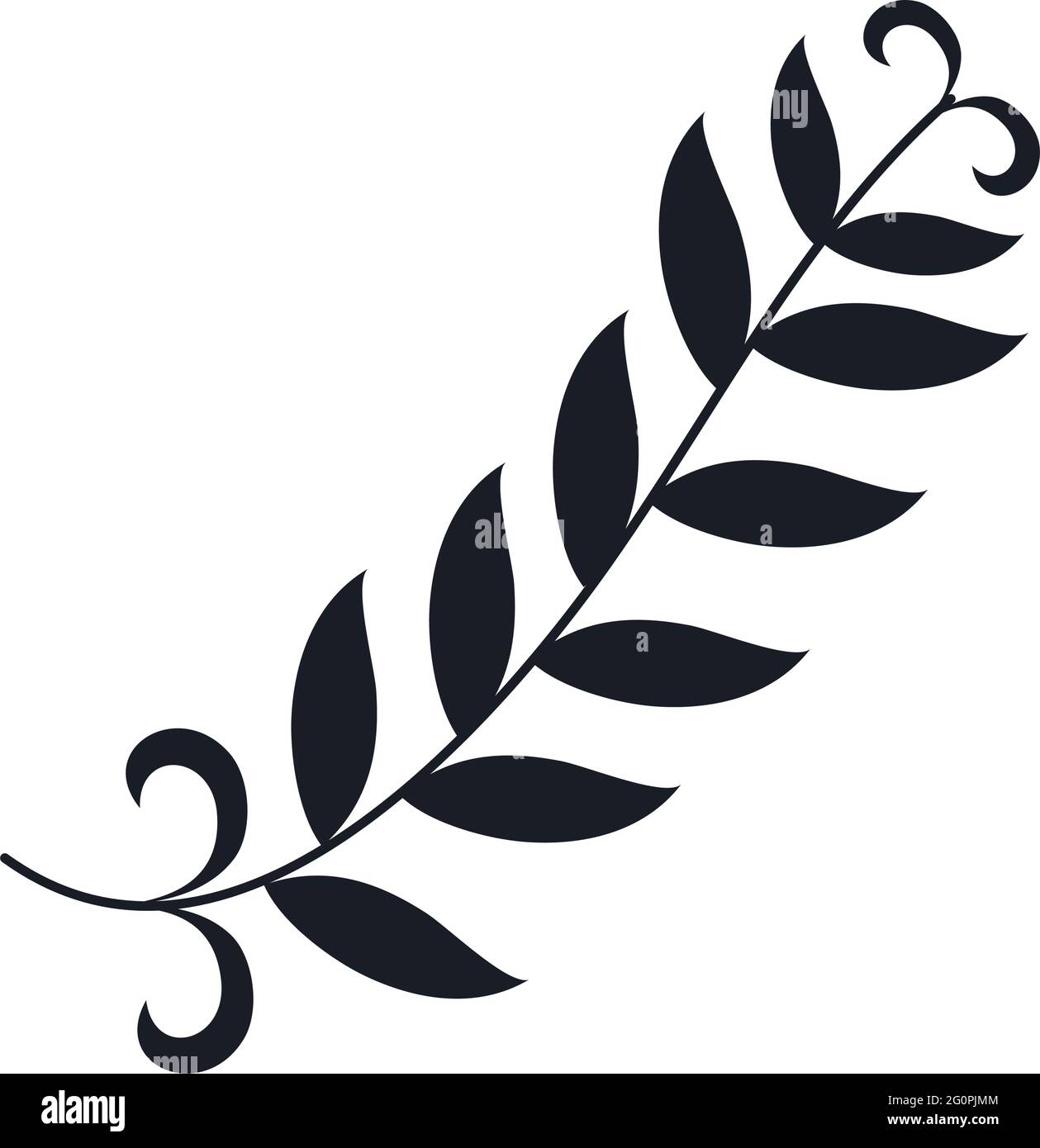decorative leaves icon on background Stock Vector Image & Art - Alamy