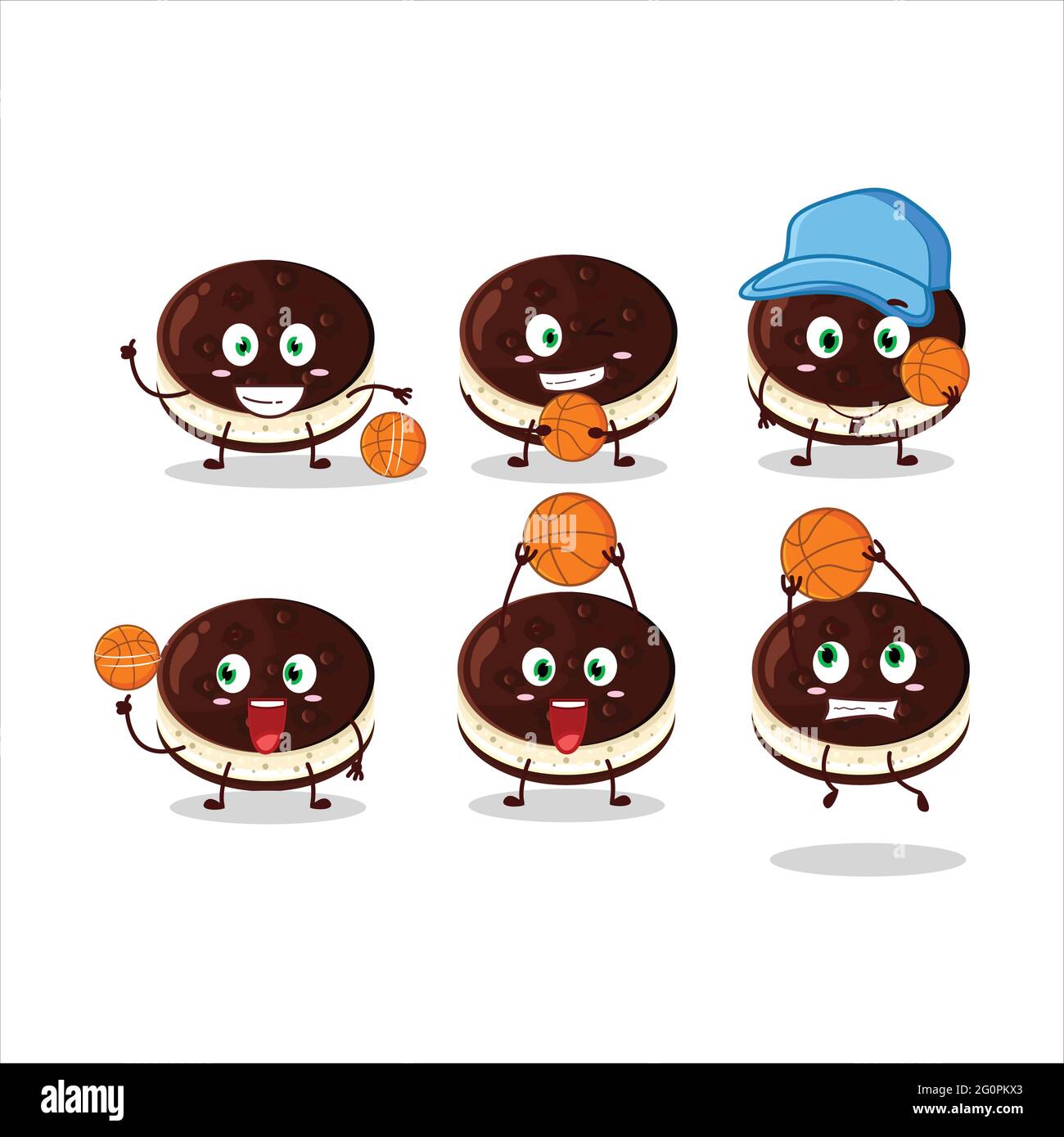 Talented Chocolate Dorayaki Cartoon Character As A Basketball Athlete