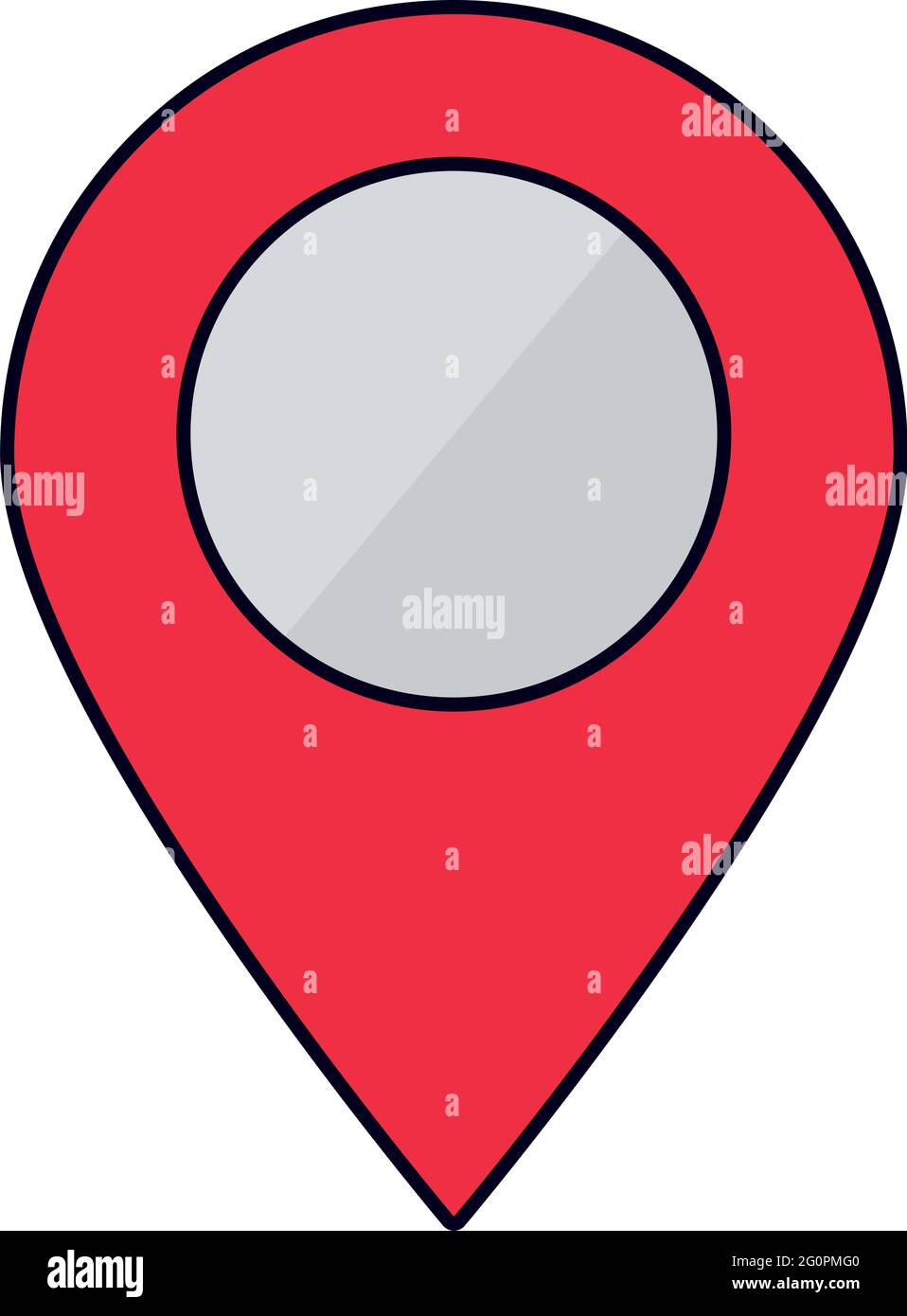 red location pin on background Stock Vector Image & Art - Alamy