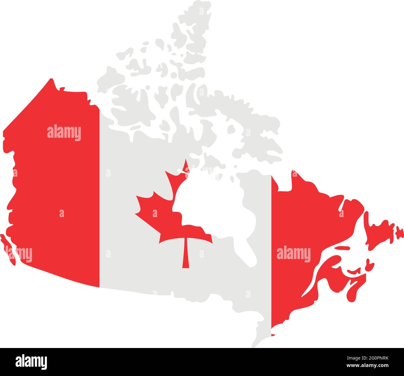 canada map with flag design Stock Vector Image & Art - Alamy