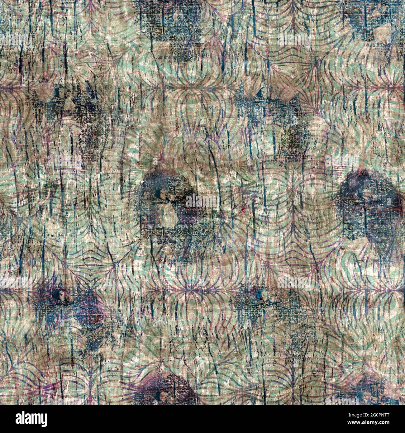 Seamless elegant mixed media pattern in navy, blue, pink, and cream ...