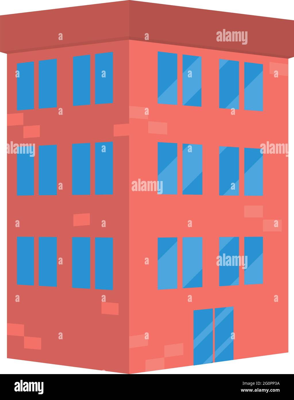 red city building on background Stock Vector Image & Art - Alamy