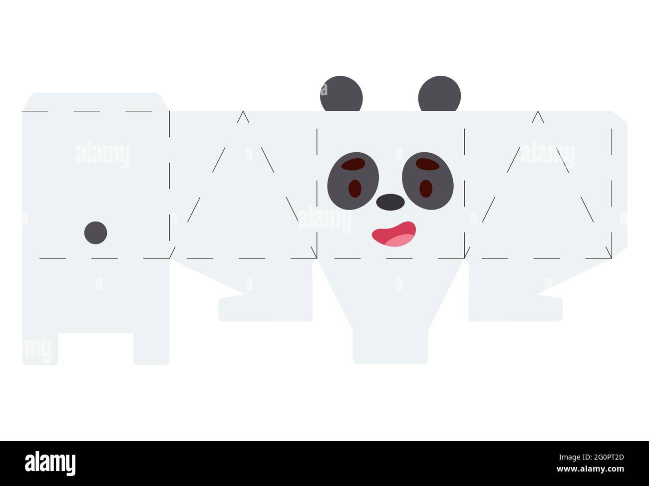 Party favor box panda design for sweets, candies, small presents ...