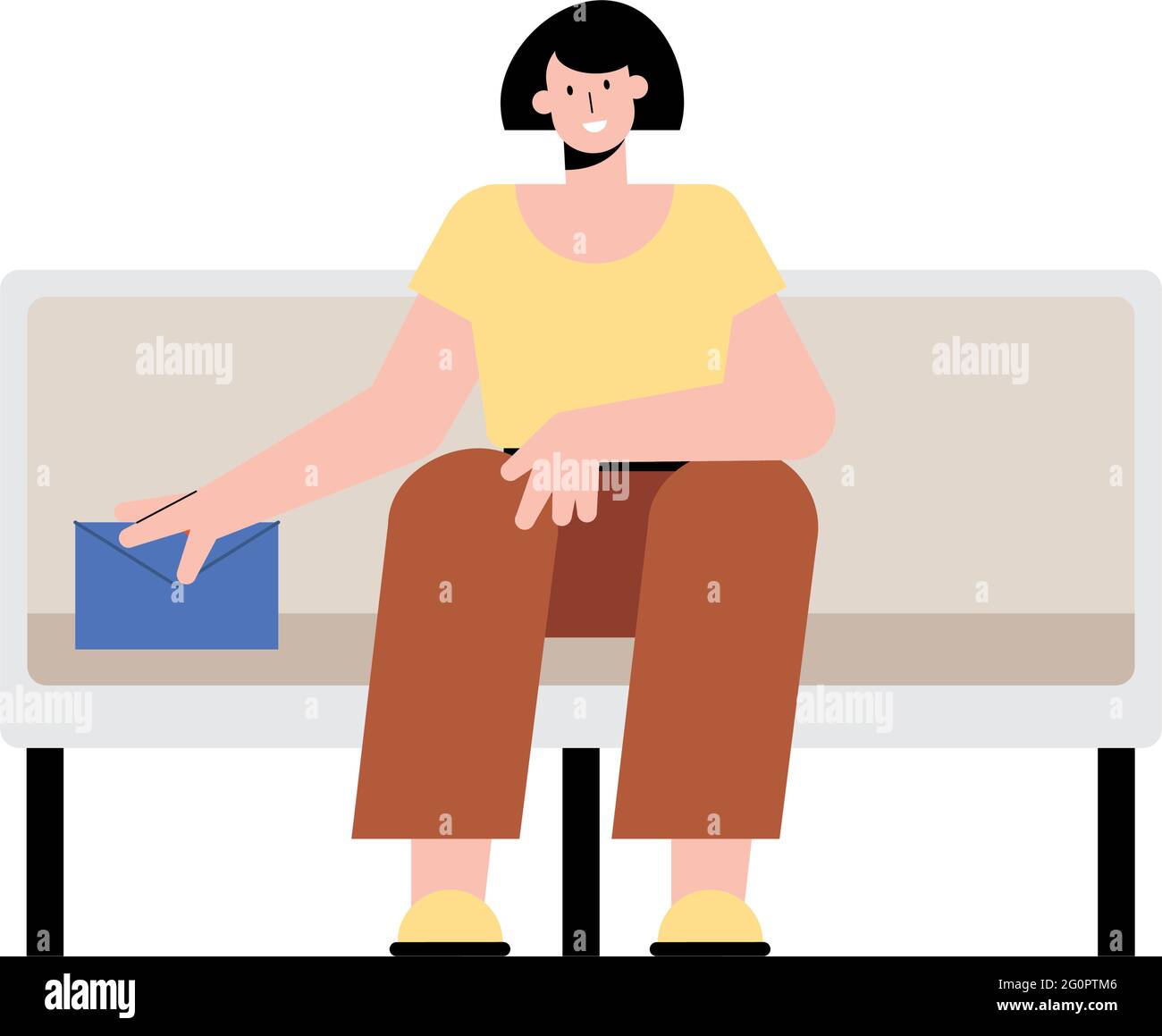 woman seated in subway chair character Stock Vector Image & Art - Alamy