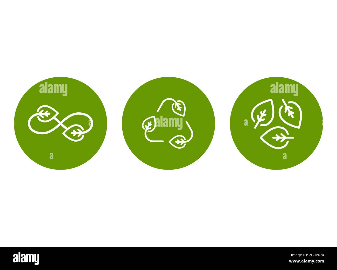 Eco recycle icons set. eco sign isolated on white. Vector reuse ...