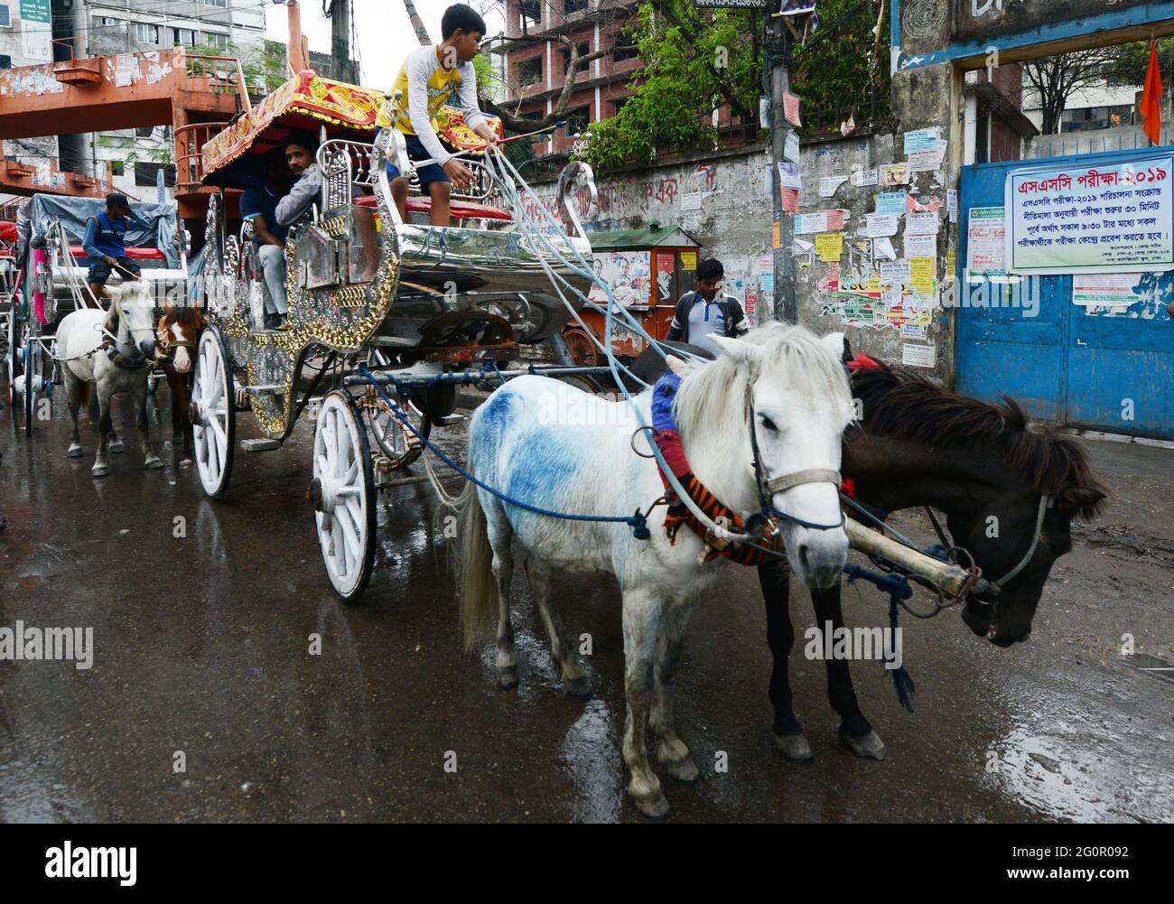 Colorful horse carts in Dhaka, Bangladesh Stock Photo - Alamy