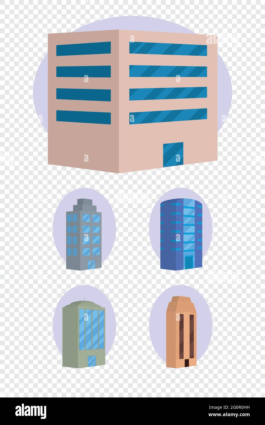 icon set of urban buildings Stock Vector Image & Art - Alamy