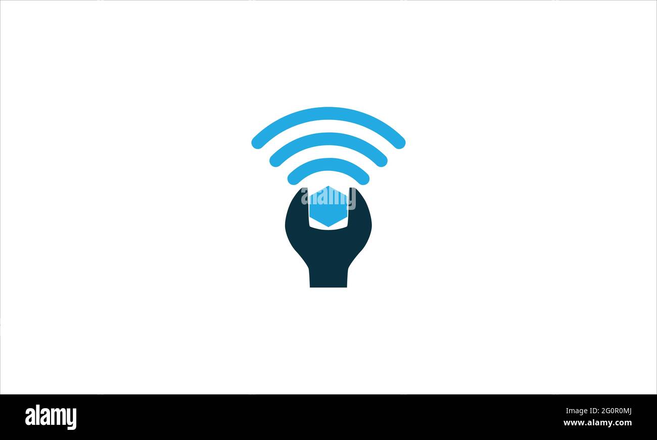 Repair Wi-Fi Icon Logo Design Element vector illustration Stock Vector ...
