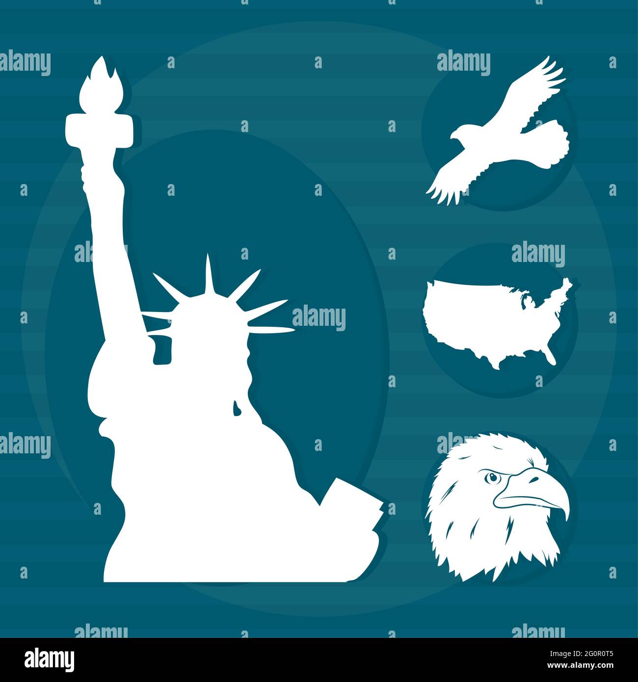usa iconic symbols icon set Stock Vector Image & Art - Alamy