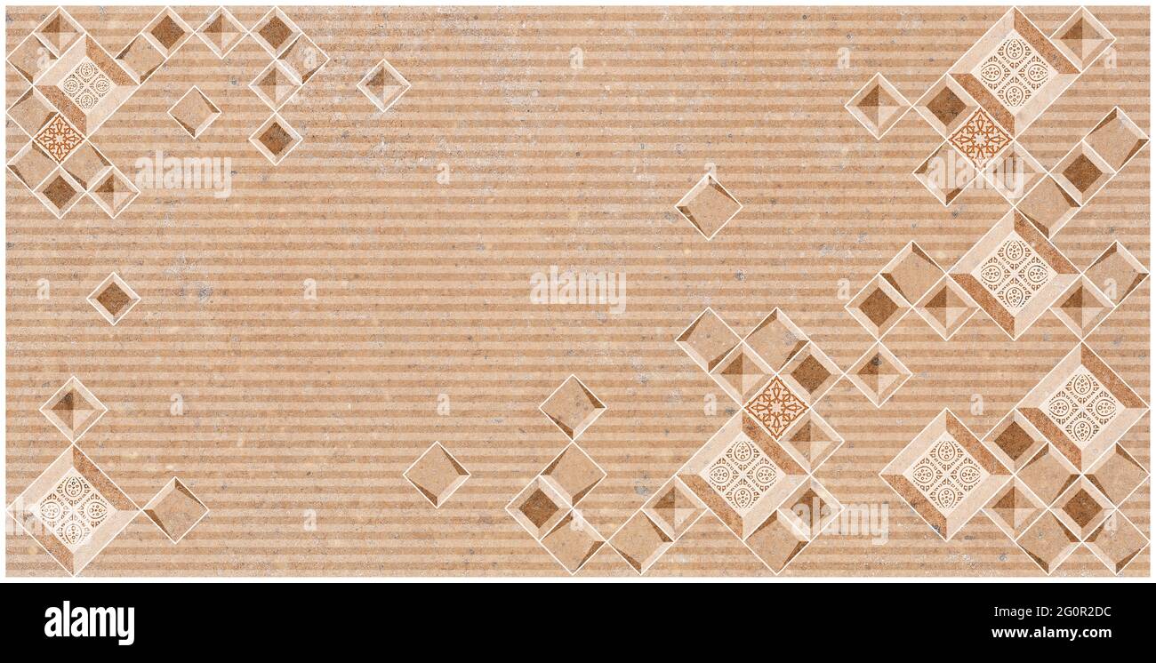 beige color square and horizontal lines pattern marble design Stock ...