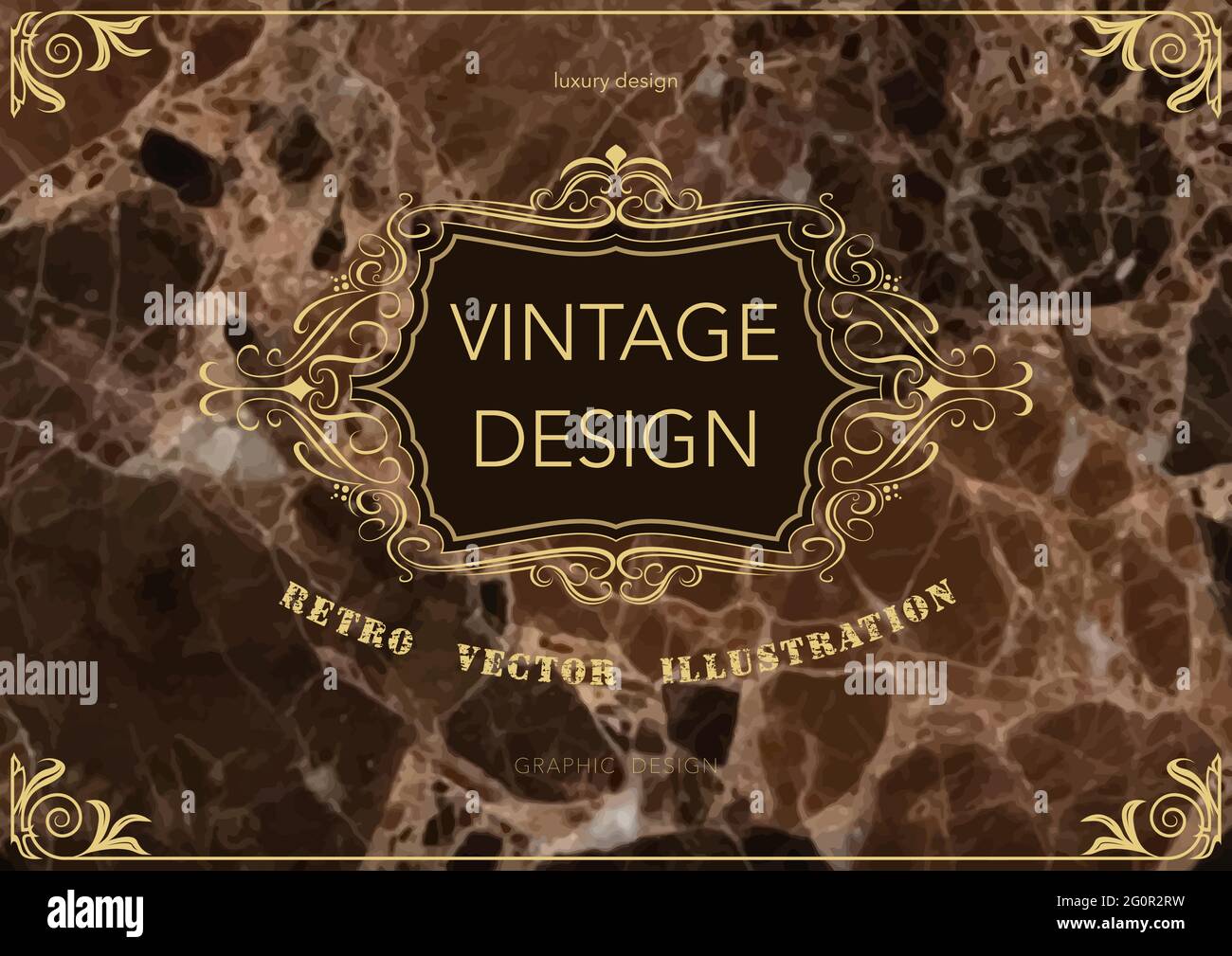 Golden Frame Template on Marble Background Stock Vector Image & Art - Alamy