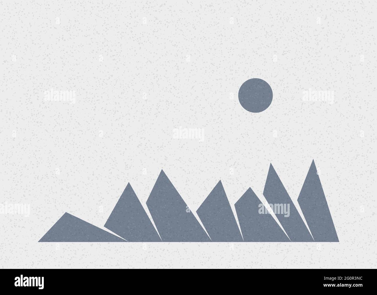 Geometric Mountains silhouette generative art poster illustration Stock ...