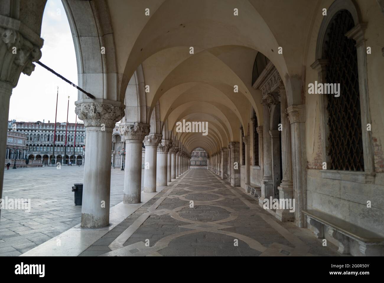 Venice during Covid19 lockdown, Italy, Europe,, Piazza San Marco, often ...